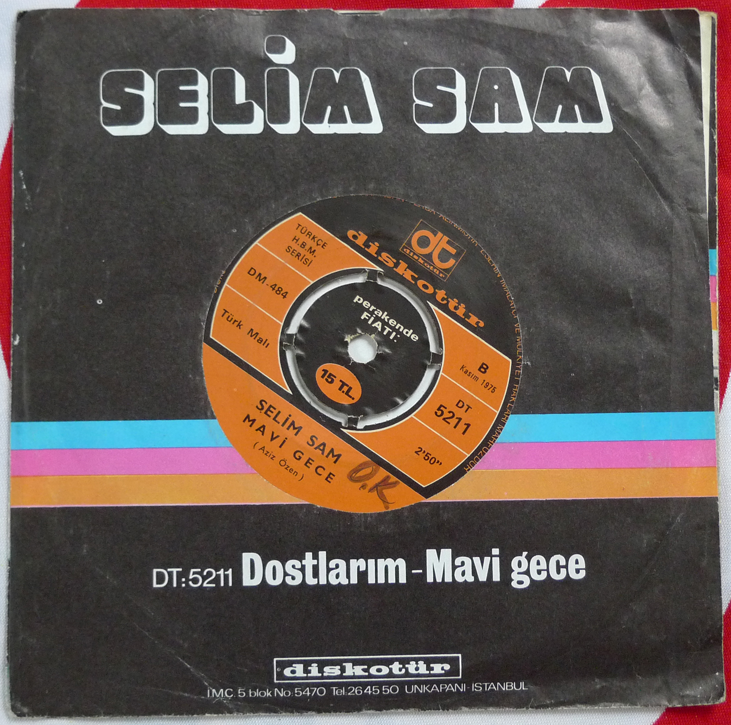 Turkishvinyl.com | SELiM SAM - Dostlarim / Mavi gece