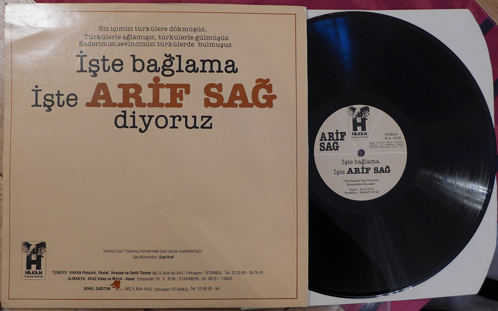 Turkishvinyl.com | ARIF SAG - Iste Baglama iste arif sag